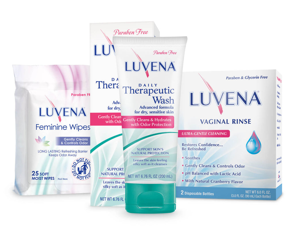 LUVENA Daily Therapeutic Wash, Feminine Wipes, Vaginal Rinse – Luvena